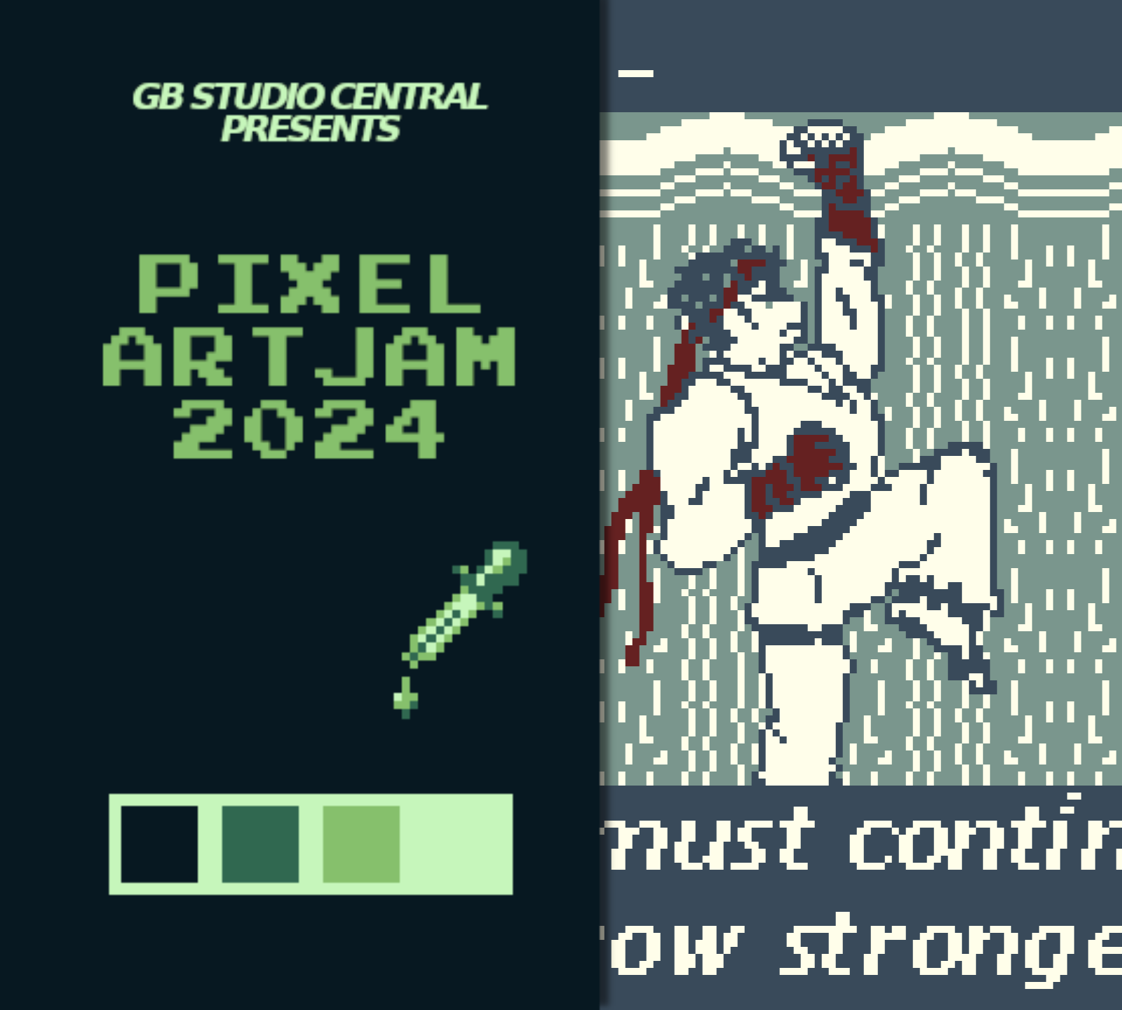 GB Pixel Art Jam 2024- Blood Tide Battler by Benyatta