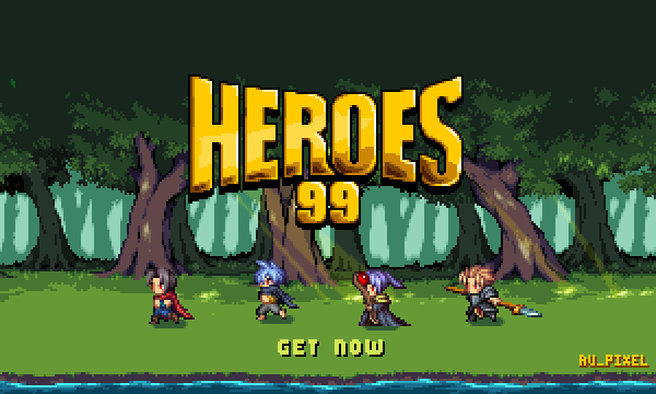 HEROES 99 - Fully Animated and Customizable RPG Character Pack by AU_pixel