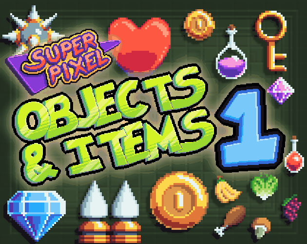 Super Pixel Objects & Items 1 by unTied Games