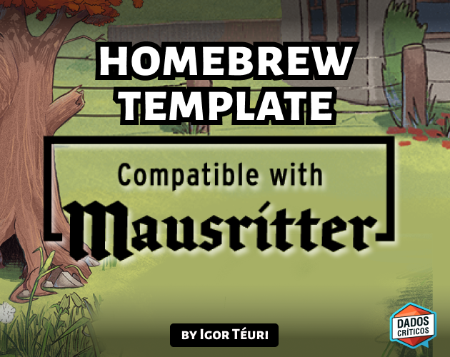 Homebrew Template for Mausritter [EN] by Igor Téuri - Dados Críticos