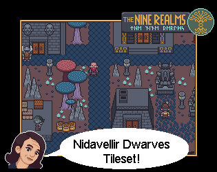 Nidavellir Dwarf Village Tileset by everlyspixelsandpens