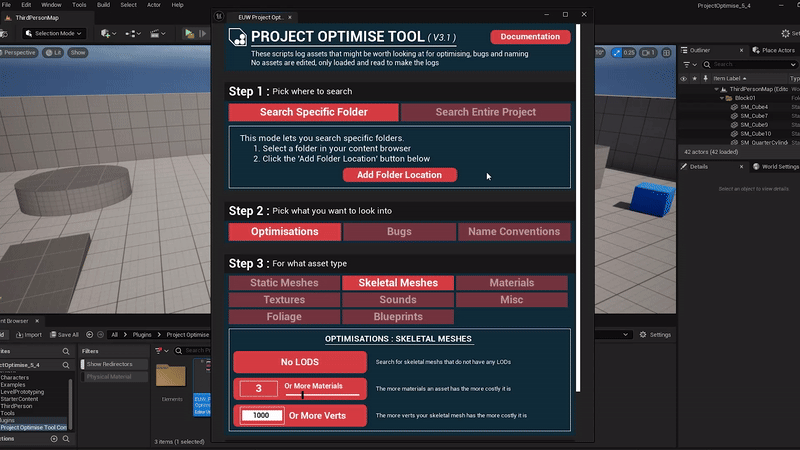 Update 'Project Optimise Tool' For Unreal Engine 5.5 - Project Optimise ... Update 'Project Optimise Tool' For Unreal Engine 5.5 - Project Optimise ...