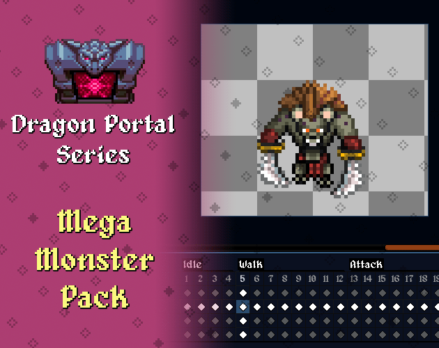Mega Monster Pack - A "Dragon Portal" A Pixel Art Sprite Sheet by ...