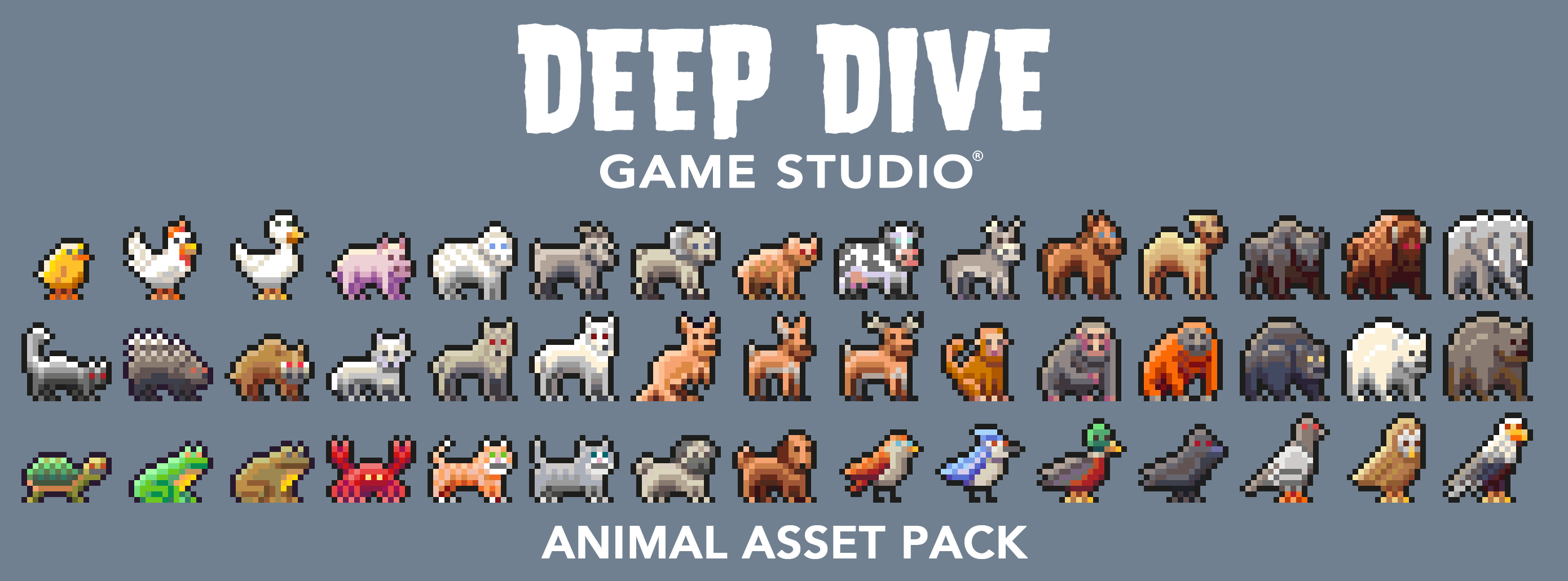 Animal Asset Pack [16x16] by DeepDiveGameStudio