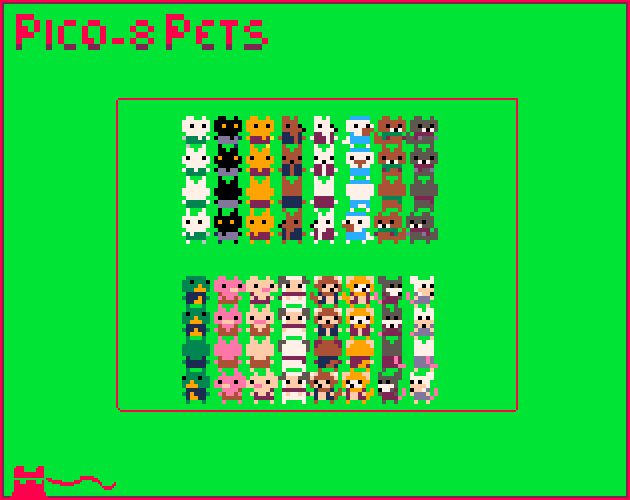 Pico-8 Pets Pack by IvoryRed