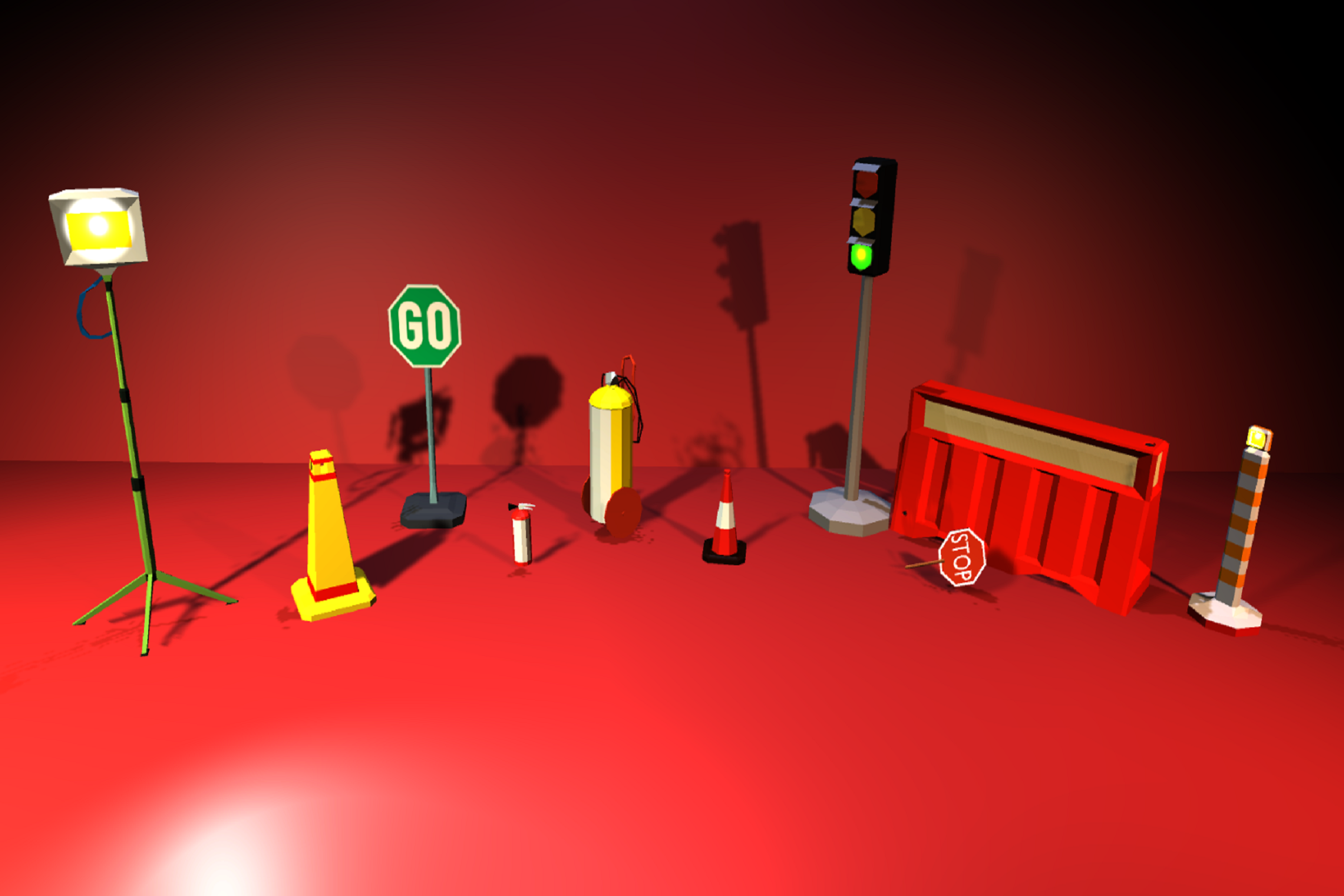 Safety Lowpoly Props by ResilientLogic Studio