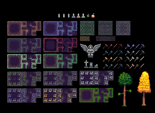 Ultimate Platformer Tile Set: 440+ tiles (16x16) by Leon Twemlow