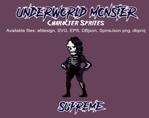 Underworld Monster character sprite sheets by wahyuprot