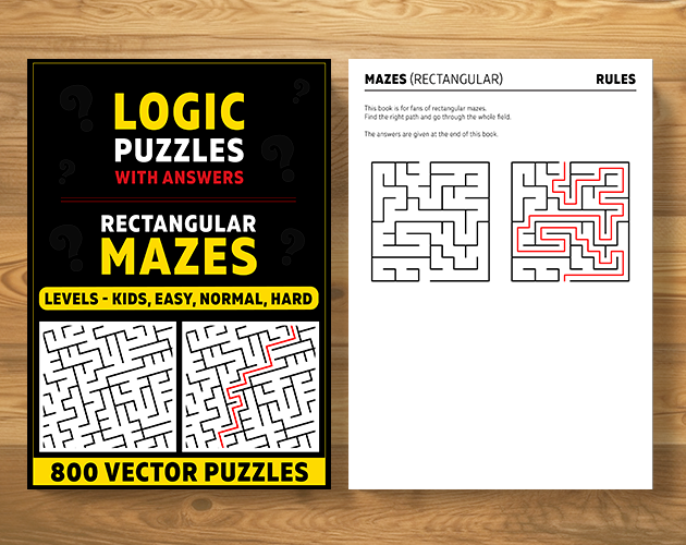 Rectangular Mazes - 800 Logic vector puzzles by cruizrf