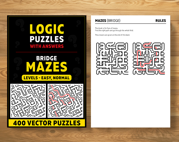 Bridge Mazes - 400 Japanese vector puzzles by cruizrf