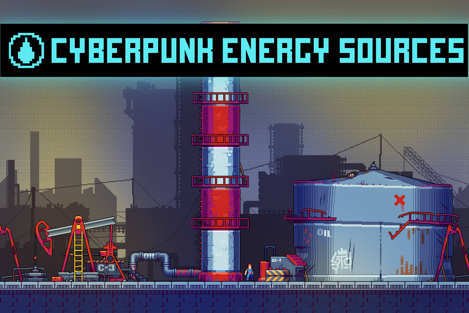 Energy Sources for Cyberpunk Pixel Game by Free Game Assets (GUI ...