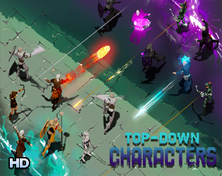 Projectiles added! - HD 8-Directional top-down character pack 1 by ...