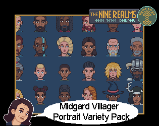 Nine Realms Midgard VillagerPortrait Variety Pack by everlyspixelsandpens