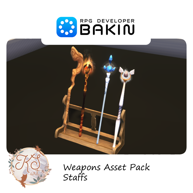 Bakin Ready Weapons Pack - Staffs by katsart