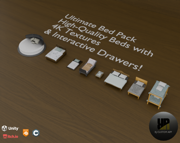 🛏️ Ultimate Bed Pack: High-Quality Beds with 4K Textures & Interactive ...