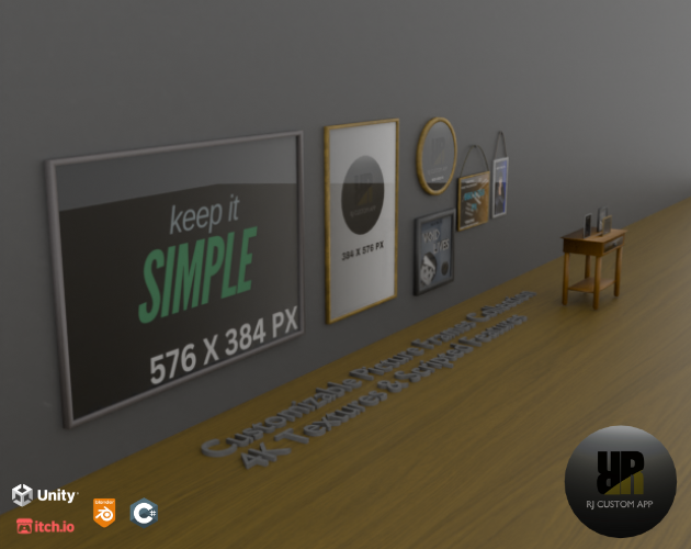 🖼️ Customizable Picture Frames Collection – 4K Textures & Scripted ...