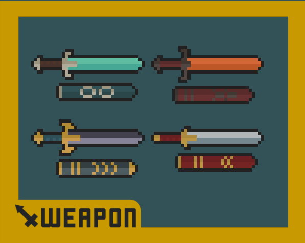 Pixel Swords Pack by EMSALI Assets