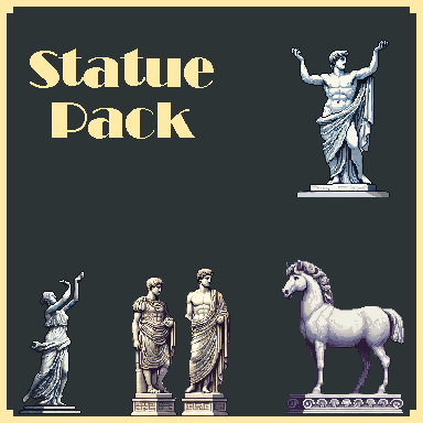 Pixel Art Statue Pack by CurlyBug Games