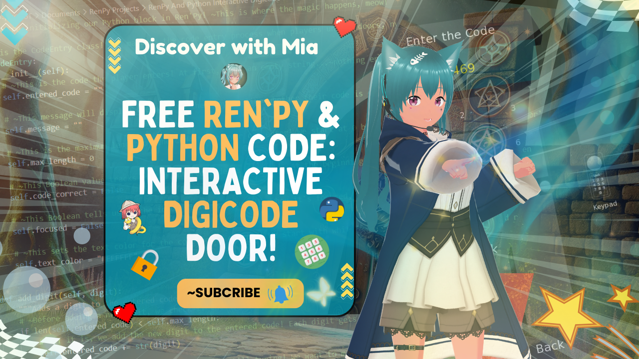 Free Ren'Py & Python DigiCode: Interactive Door Script! by Discover with Mia