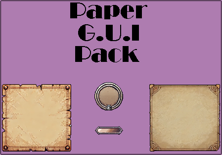 Paper Themed GUI Pack by CurlyBug Games