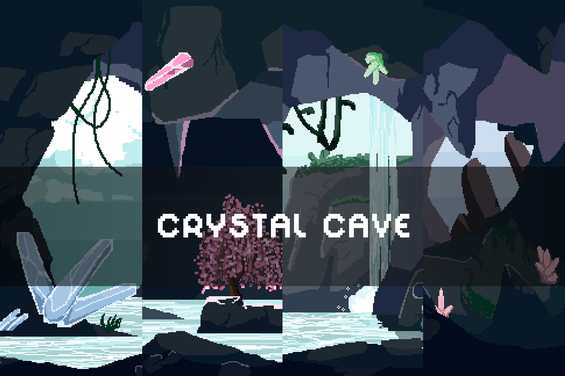 Free Crystal Cave Pixel Backgrounds by Free Game Assets (GUI, Sprite ...