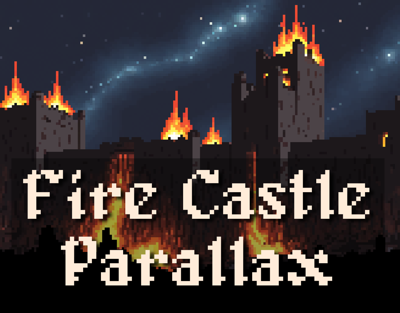 Pixel Art Parallax Backgrounds: Fire Castle Dungeon - Pixel Art Sprite ...