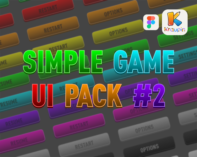Simple Game UI Pack #2 by Kraupin - UI Designer Simple Game UI Pack #2 by Kraupin - UI Designer