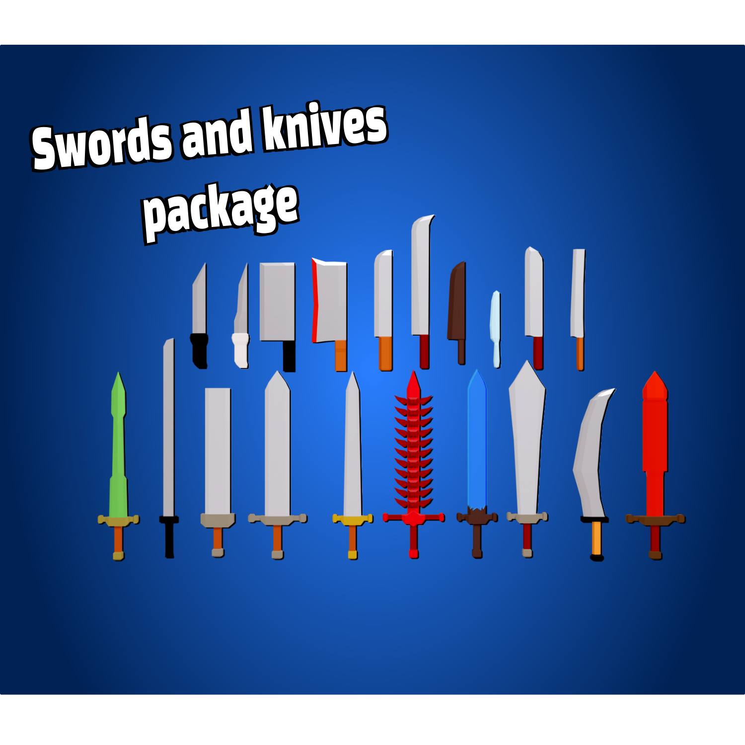 Swords and knives package by JSP