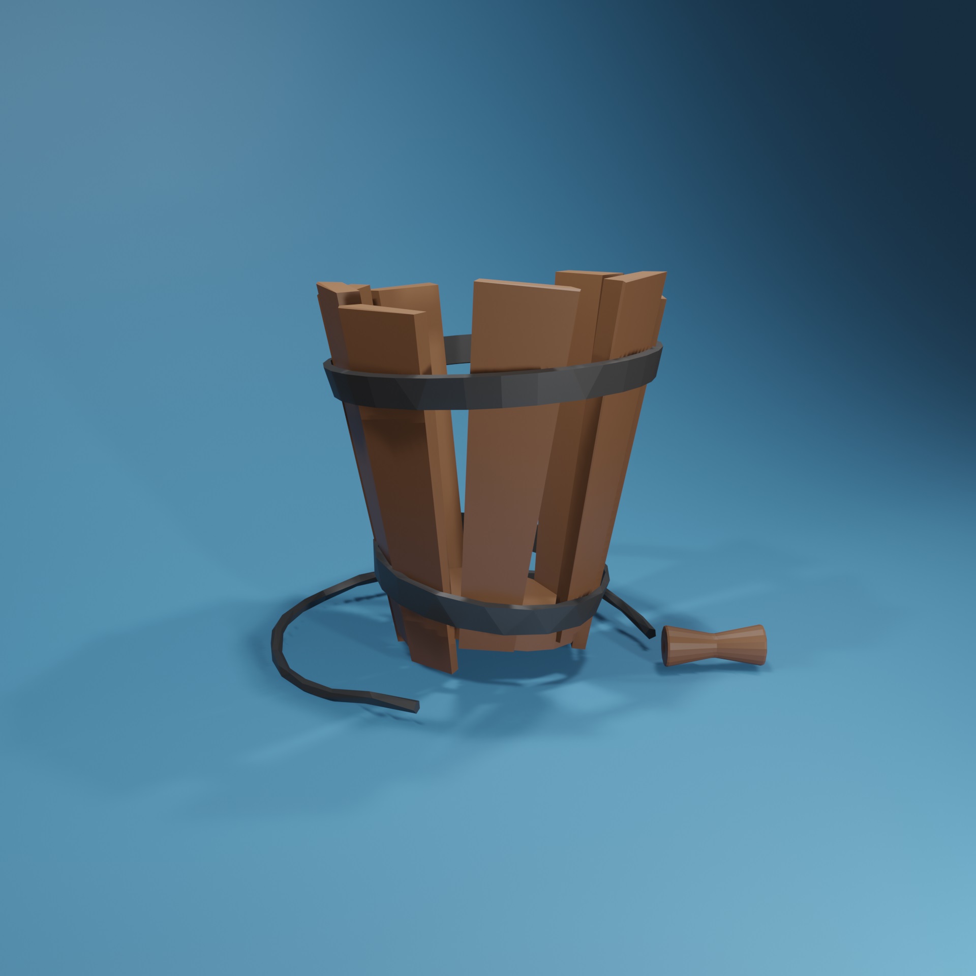 Low Poly Destroy Bucket by SemGoldin