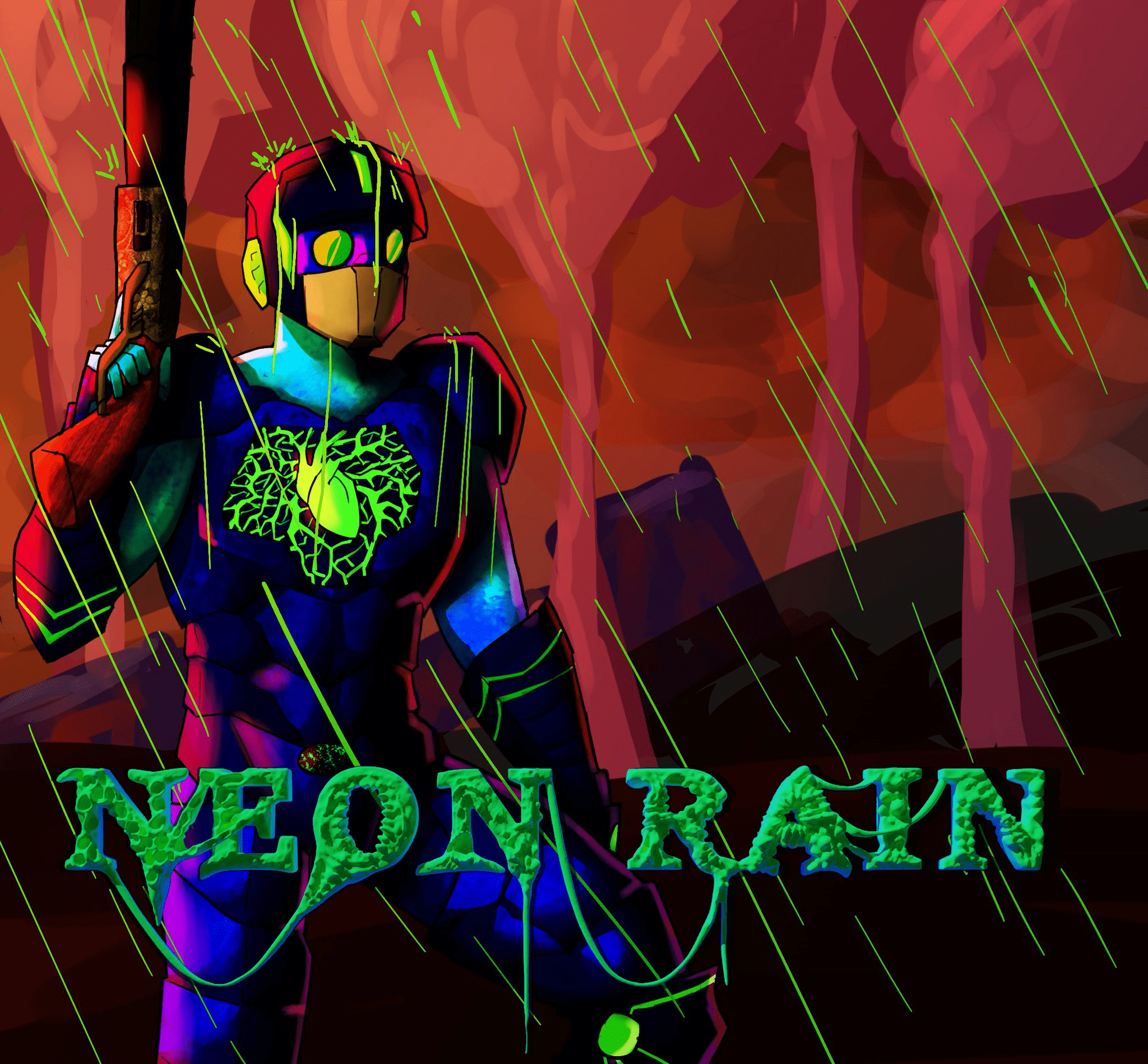 Proper UI and HUD scaling - Neon Rain Alpha Demo by Neon Brain