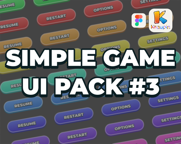 Simple Game UI Pack #3 by Kraupin - UI Designer