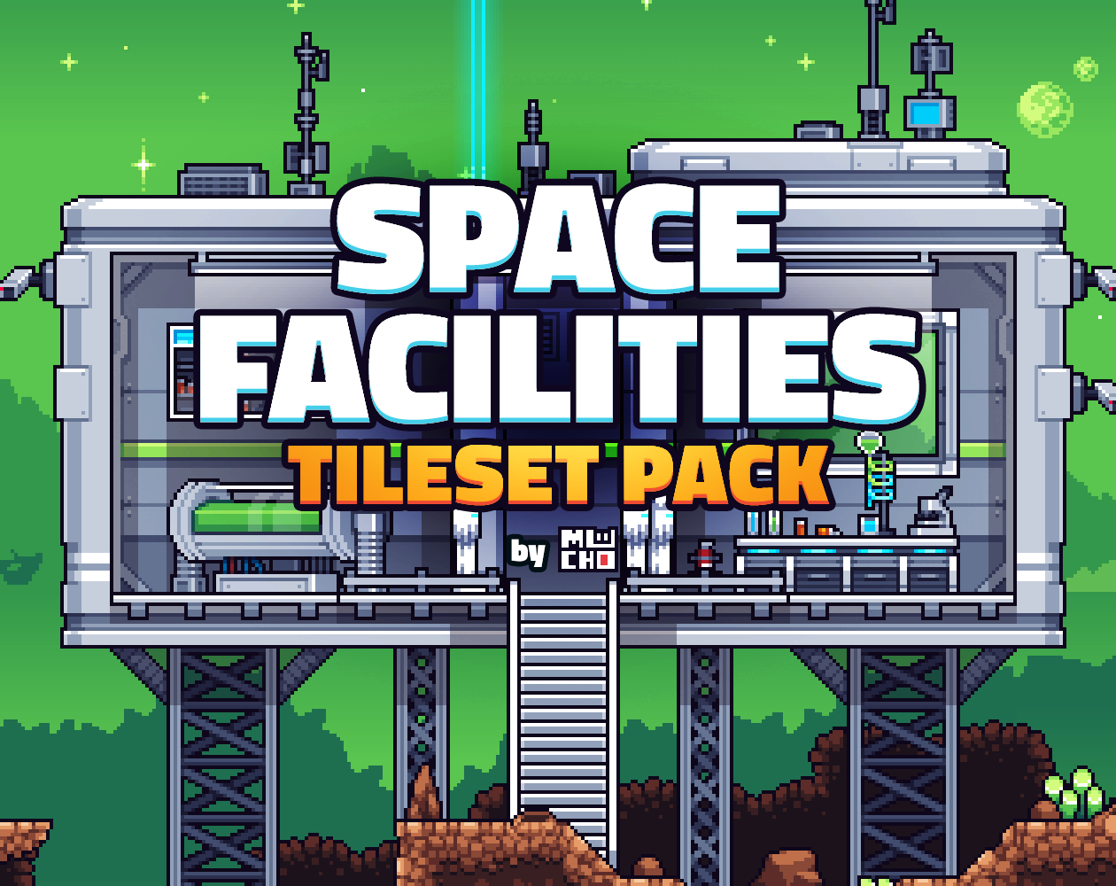 Space Facilities Tileset Pack by Mucho Pixels