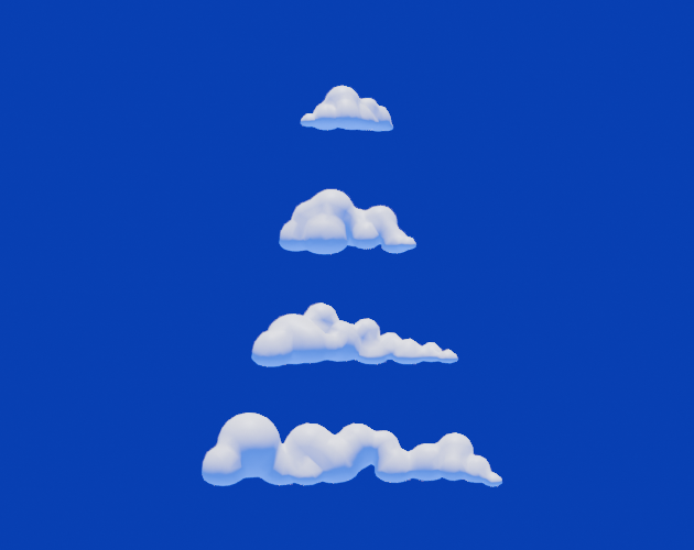 Low Poly Stylized Clouds by voxeledphoton