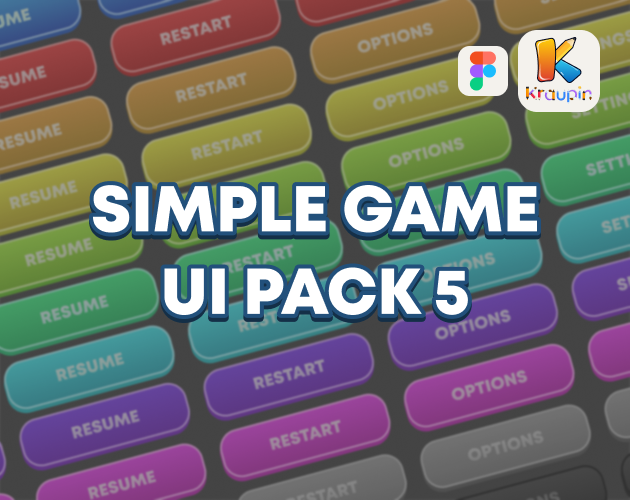 Simple Game UI Pack #5 by Kraupin - UI Designer Simple Game UI Pack #5 by Kraupin - UI Designer