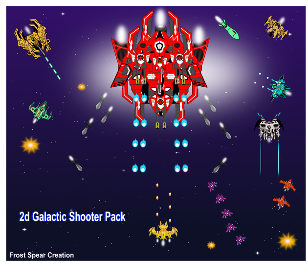 2d Galactic Shooter Pack by Frost-Spear-Creation