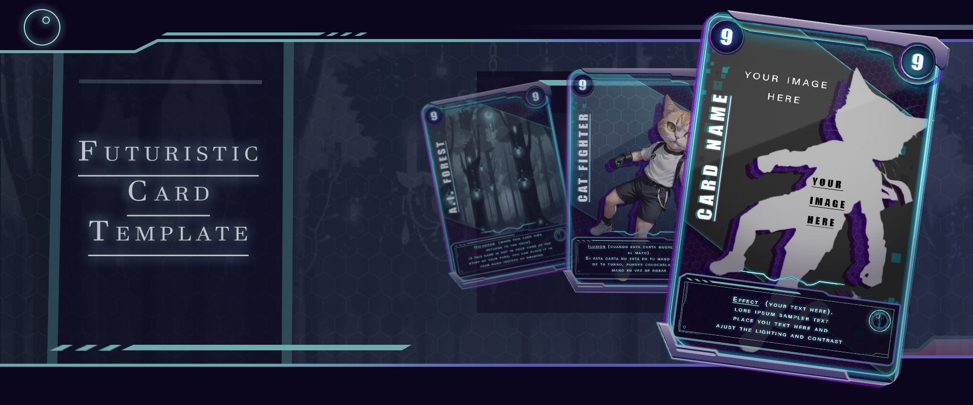 Card template 1# Data//Futuristic by houdini