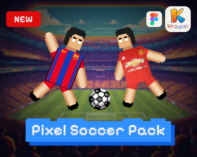 Pixel Soccer Pack by Kraupin - UI Designer