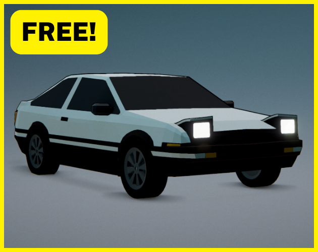 Anime-Style Tofu Car (With Outline) by Kokori