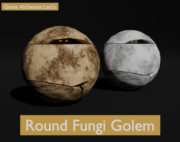 Round Fungi Golem by JellyLion