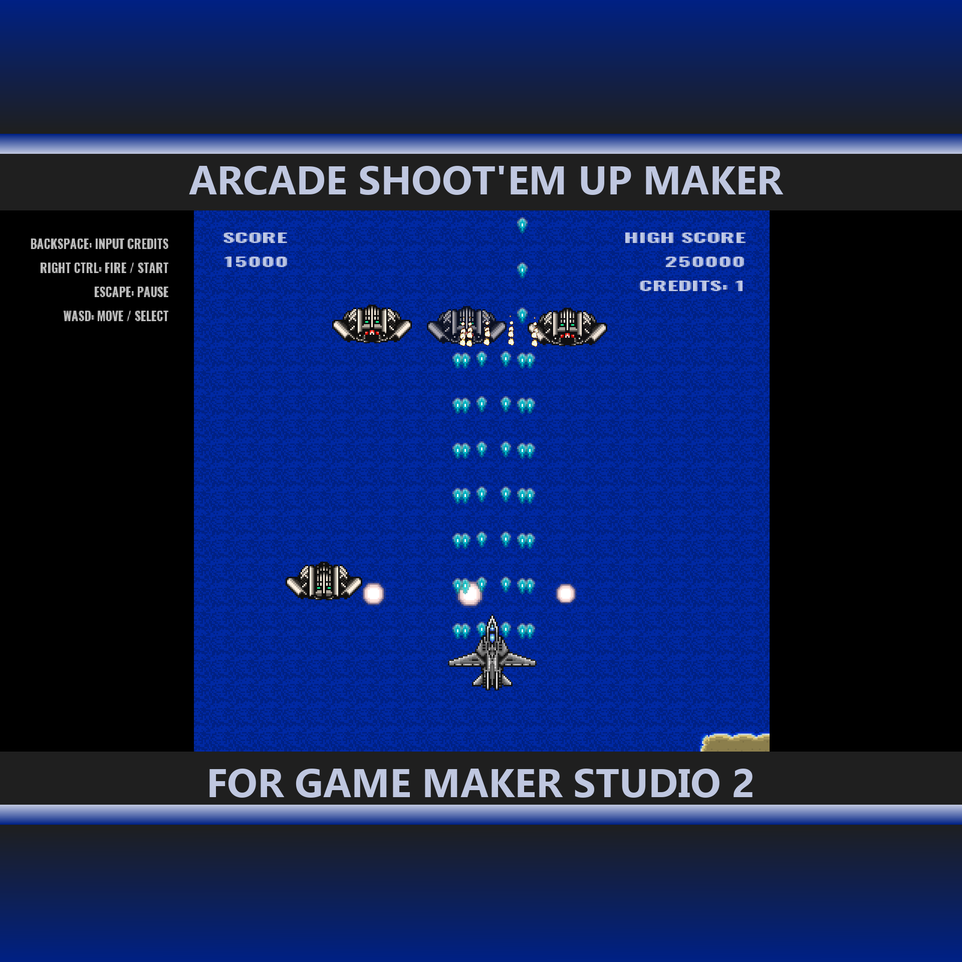 Arcade Shoot'Em Up Maker for Game Maker Studio 2 by EMI EMI GAMES