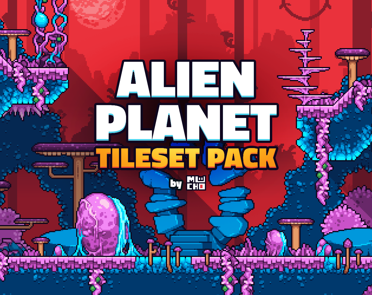 Alien Planet Tileset Pack by Mucho Pixels
