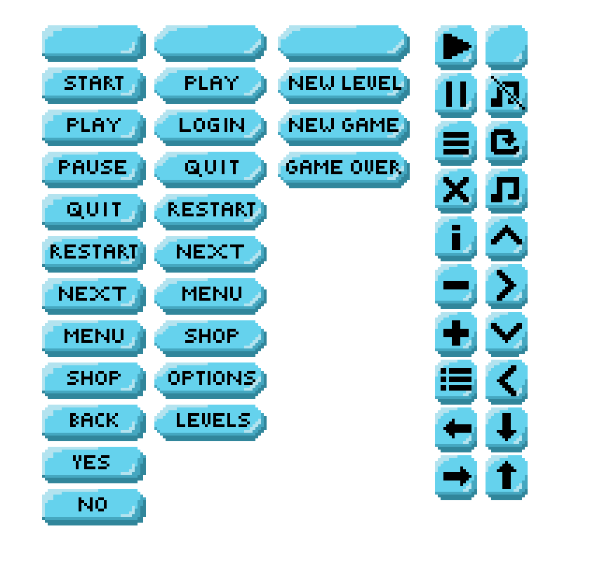 Pixel buttons by tam1tami