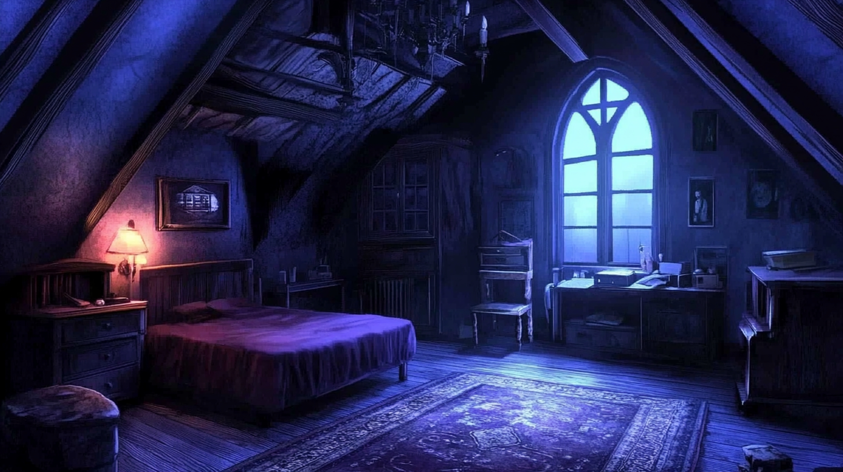 FREE HORROR ATTIC VN BACKGROUNDS by Liminal Games