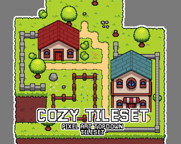 Cozy RPG - 16x16 Pixel Art Topdown Tileset by lakiiah