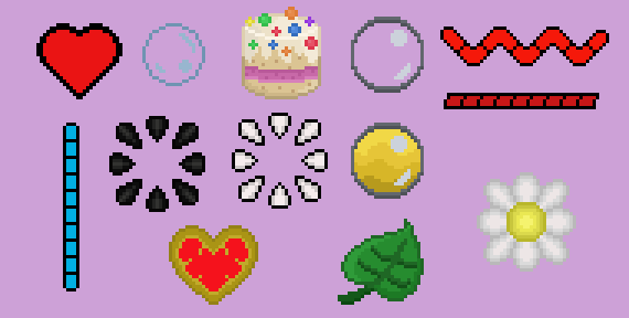 Basic and Strange Health UI by Purple Bunny Games