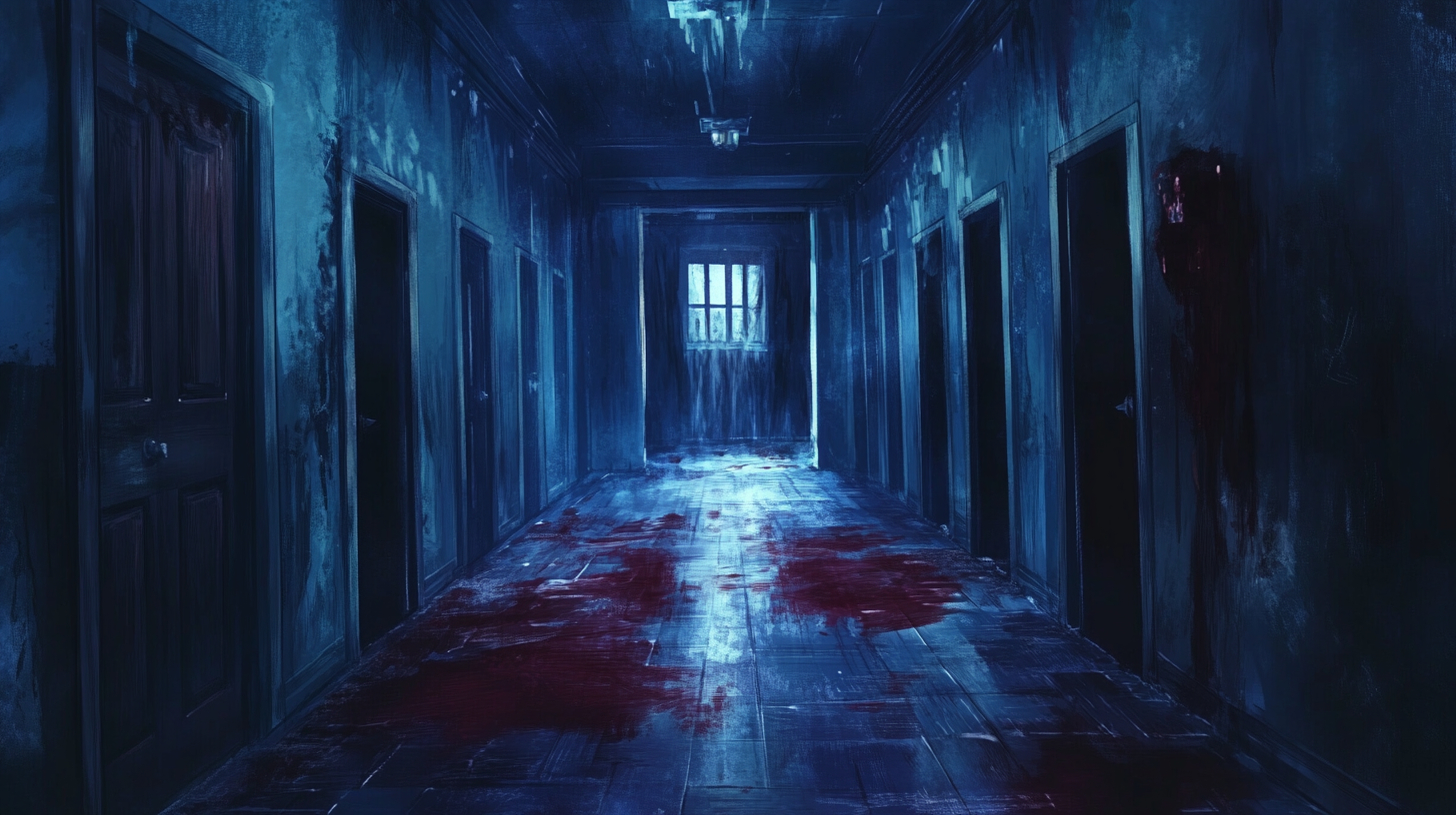 FREE HORROR HALLWAY VN BACKGROUNDS by Liminal Games