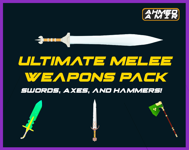 Ultimate Melee low poly 3D Weapons Pack – Swords, Axes, and Hammers! by ...
