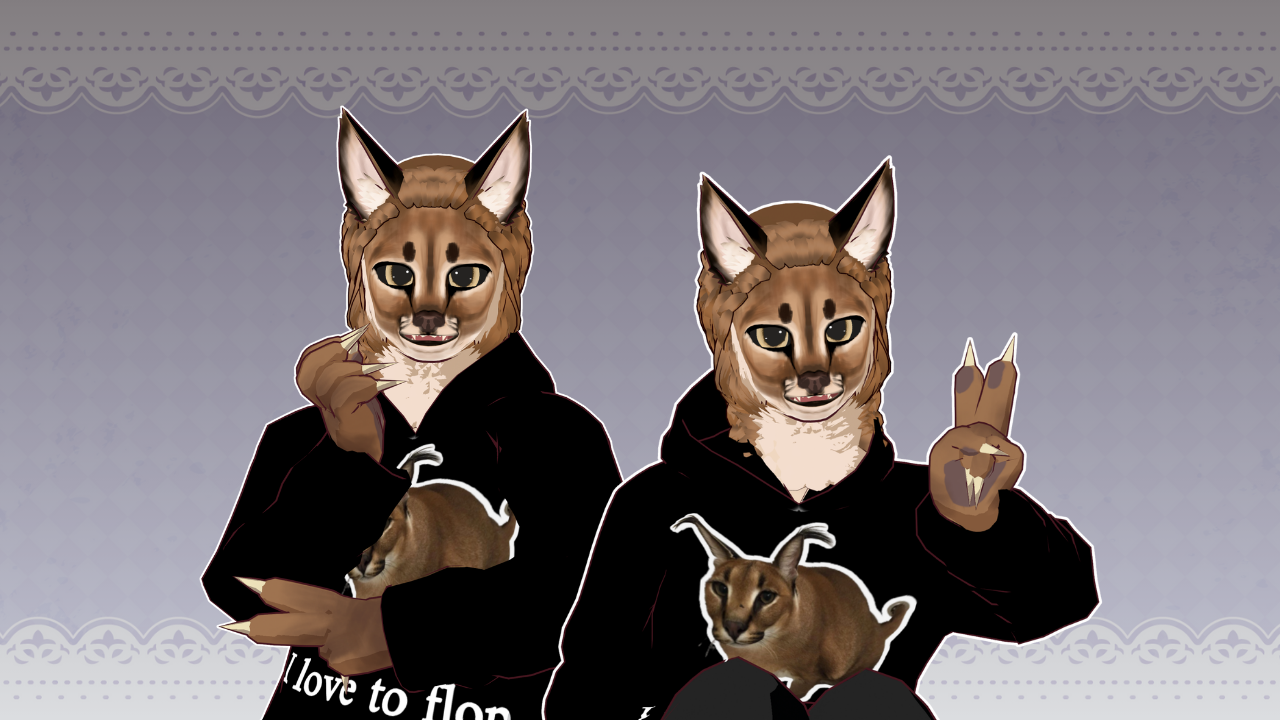 Floppa 3D vtuber (vroid and vrm file) by Barbatus