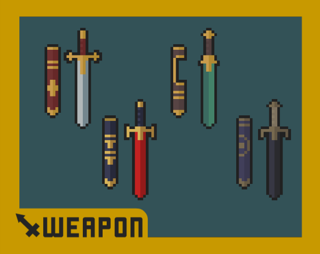 Pixel Swords Pack II by EMSALI Assets