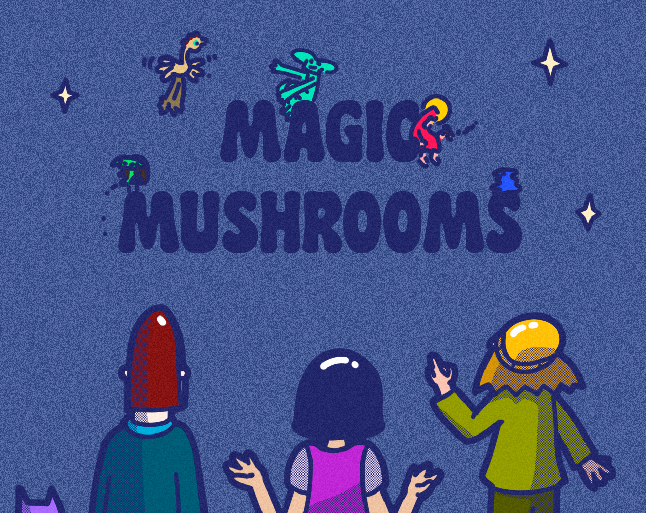 Magic mushrooms by huanantonioo
